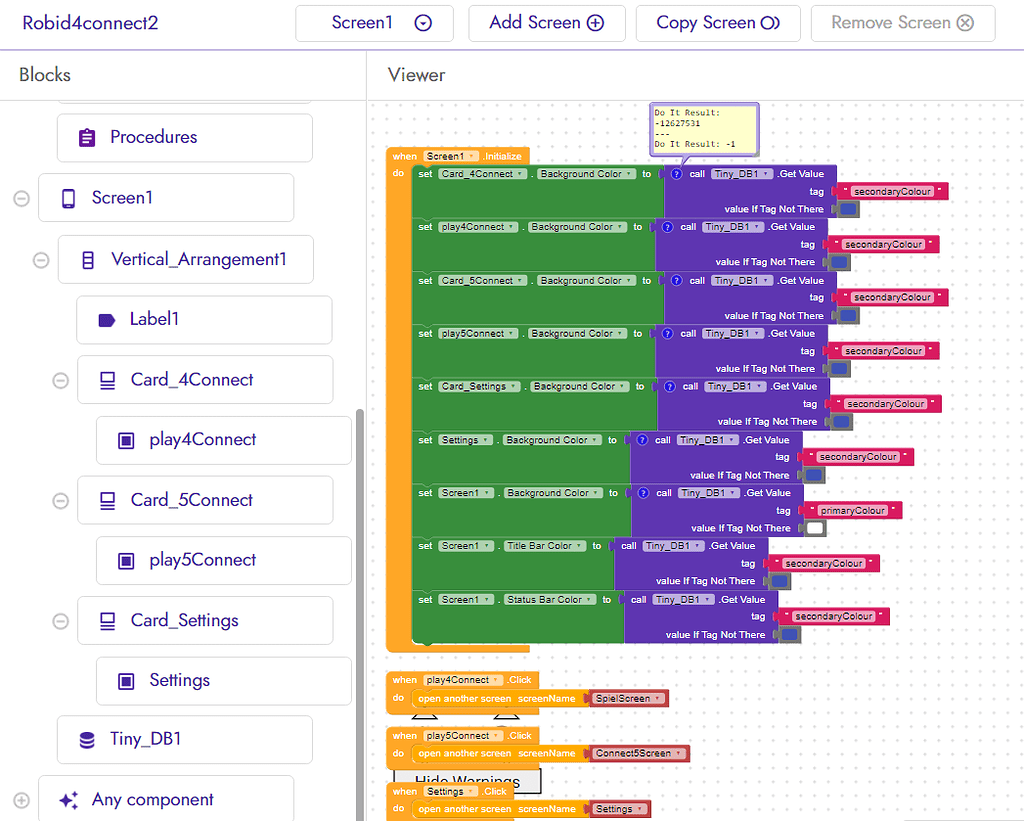 TinyDB Data Doesn T Transfer To Screen1 Discuss Kodular Community