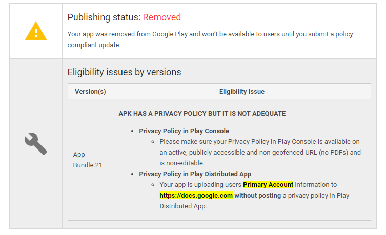 Not Adhering To User Data Policy Discuss Kodular Community