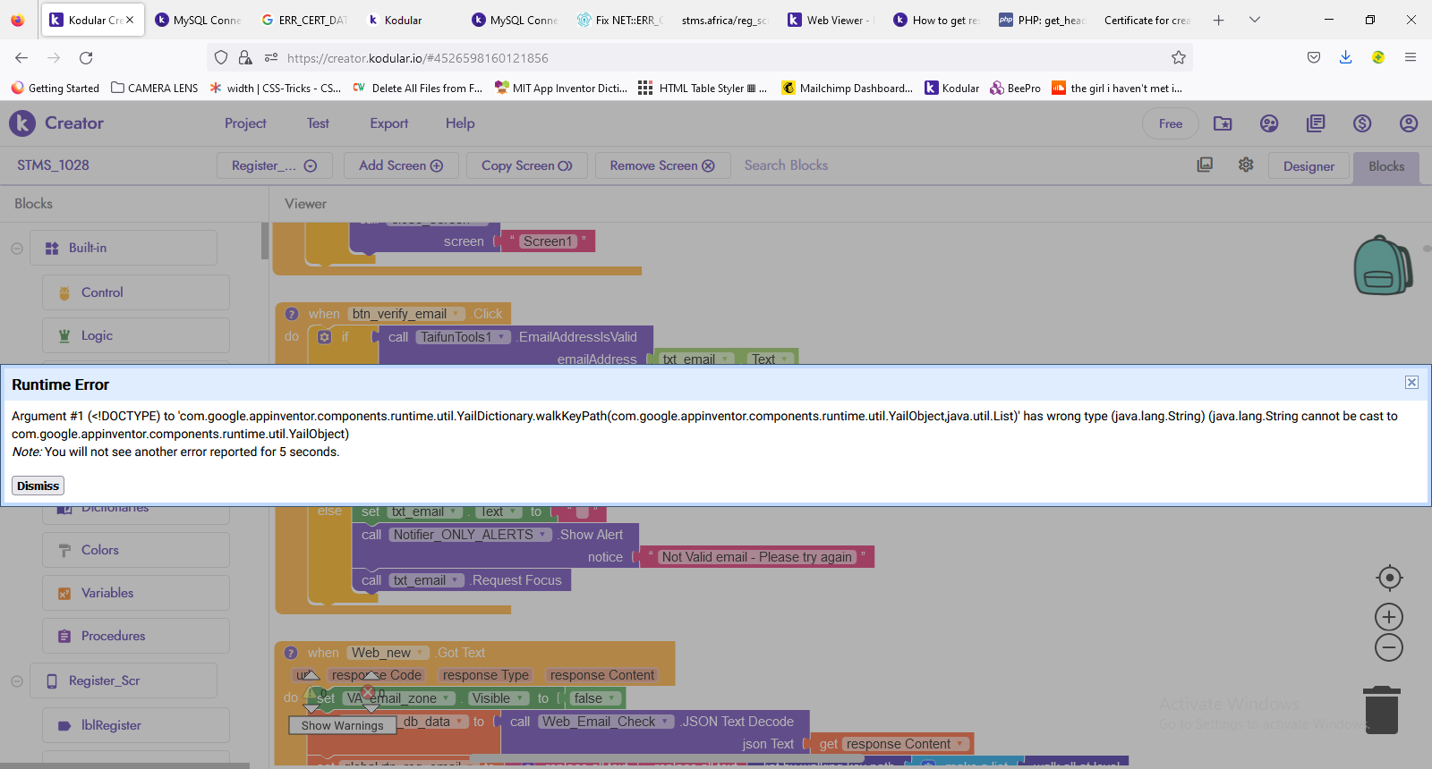 MySQL Connection Issue Discuss Kodular Community
