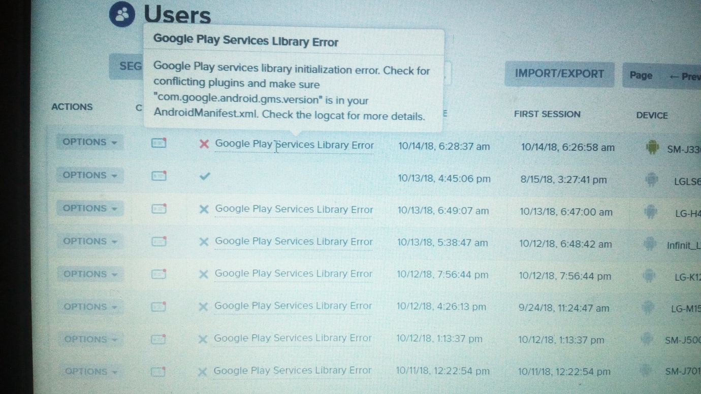 Help with onesignal no subscribed users google play services library error - Bugs - Kodular ...