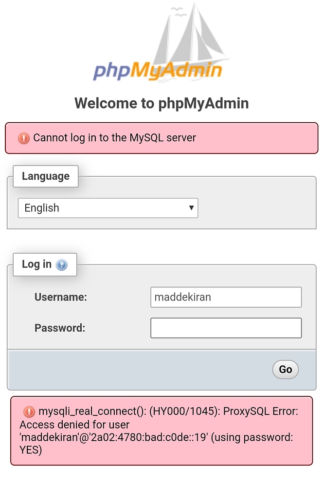 MySql database connection failed : Access denied - Discuss - Kodular Community