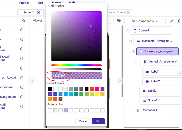 How to set colour code in block section - Discuss - Kodular Community
