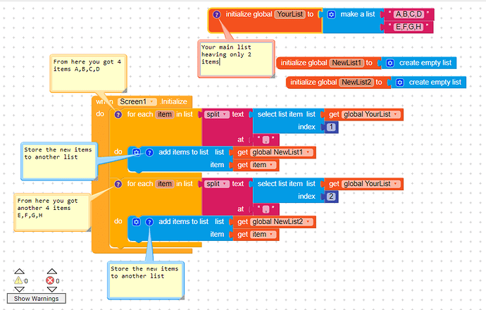 Create multiple list from a single list - Discuss - Kodular Community