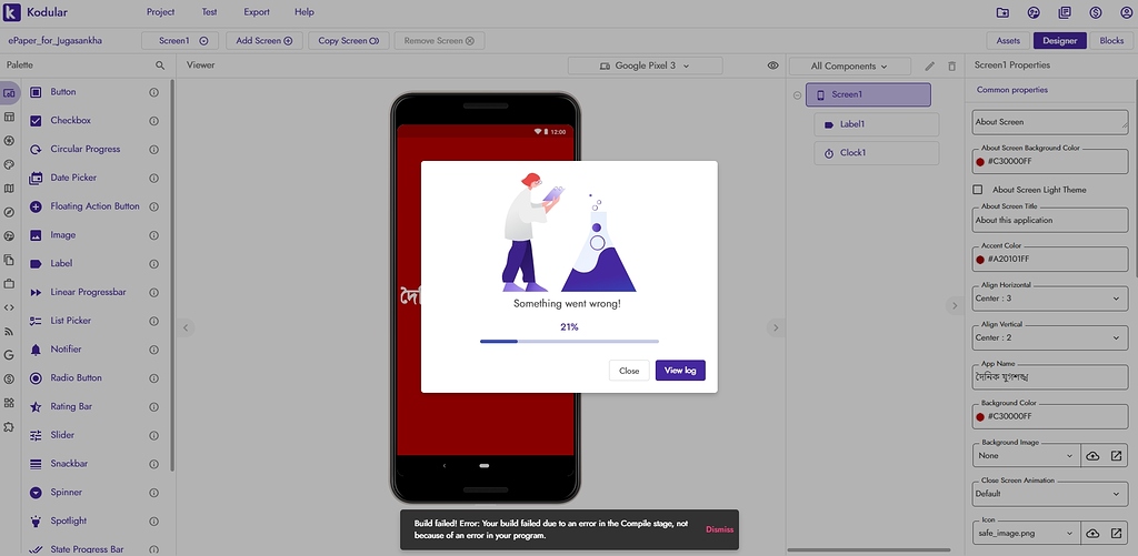 App not compile - Build Failed - Discuss - Kodular Community