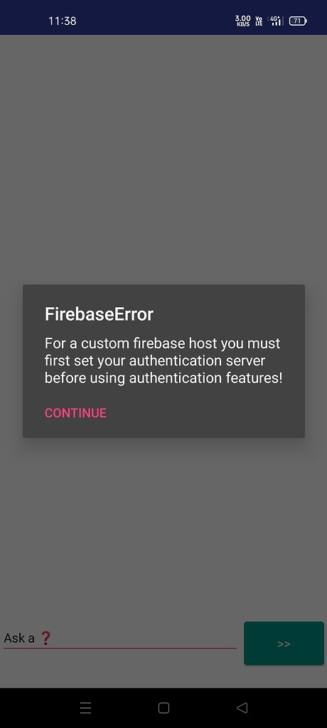Firebase Error Occurred On Using Database Discuss Kodular Community