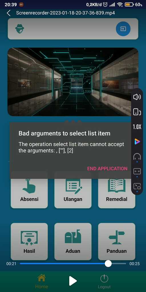 The operation select list item cannot accept the arguments - Discuss - Kodular Community