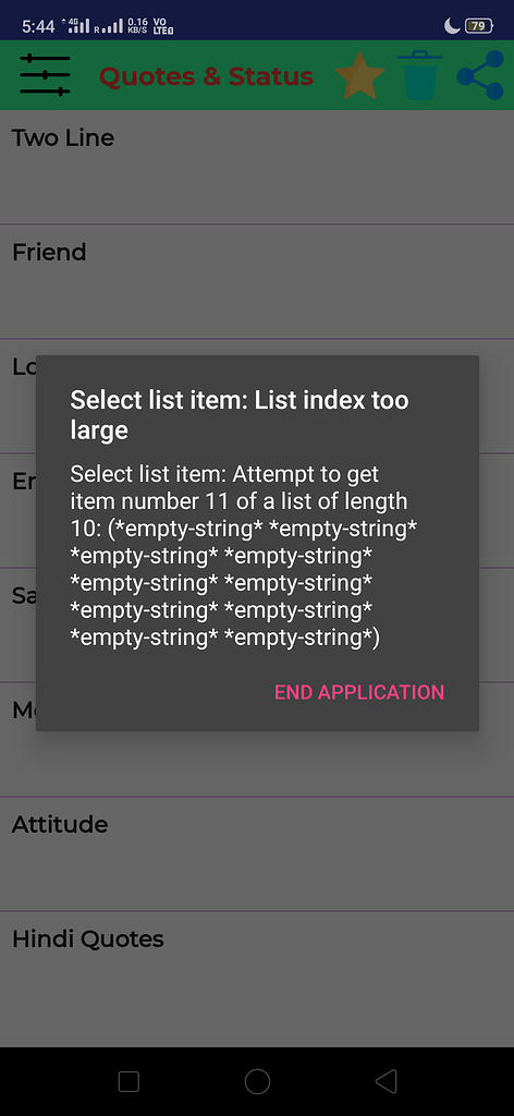 Select list item : List Index Too large - Discuss - Kodular Community