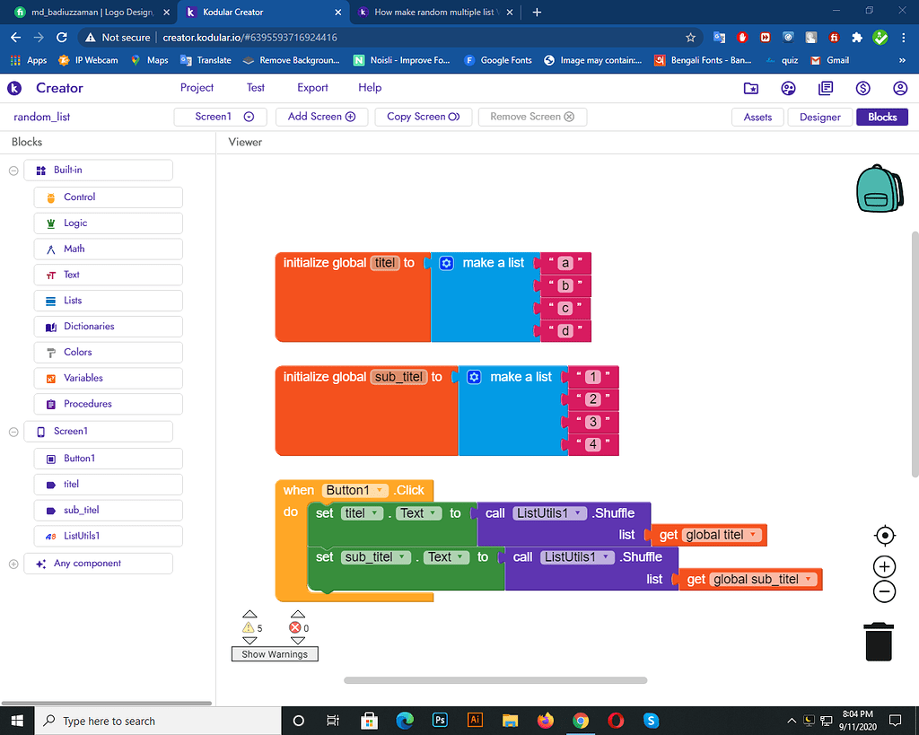 How make random multiple list View? - Discuss - Kodular Community
