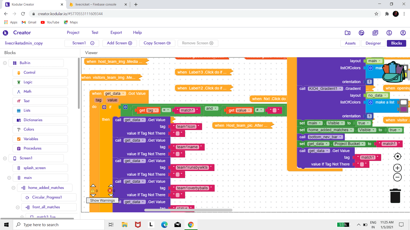 Could Not Get Data From Firebase Discuss Kodular Community