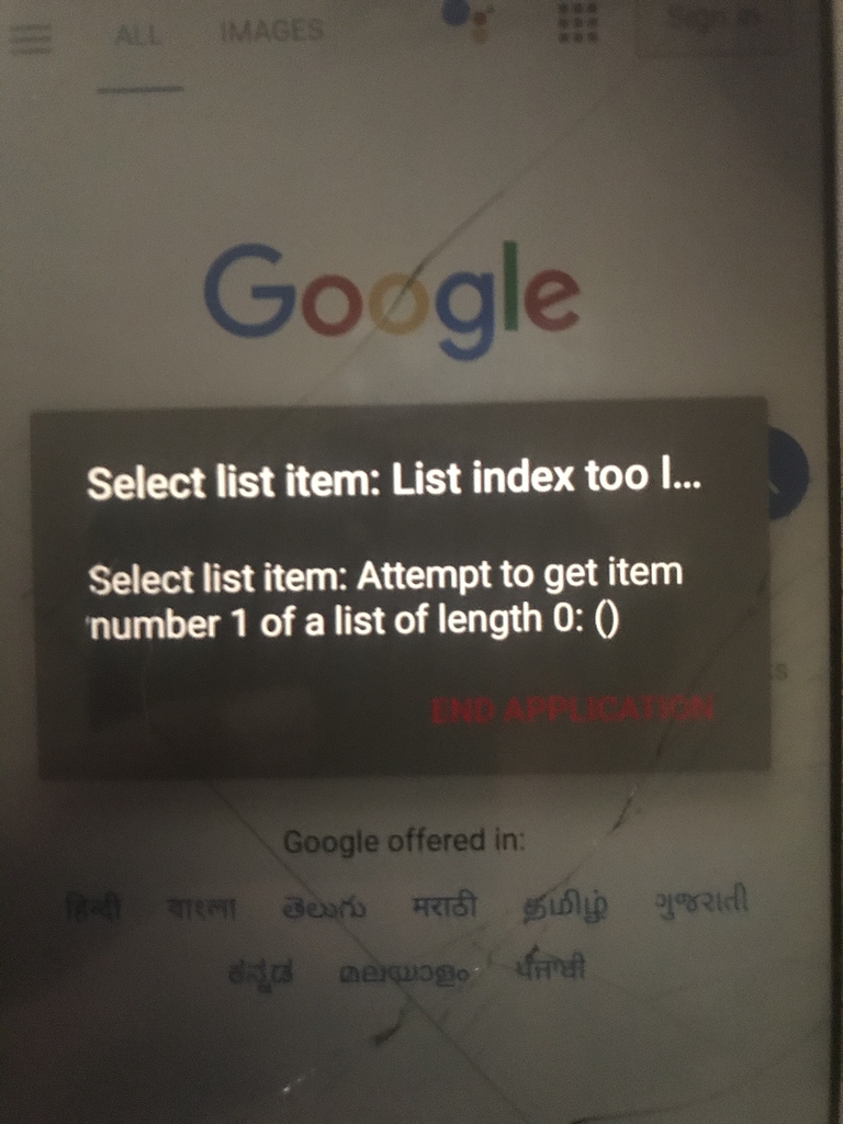 Select List Item :List Index too large - Discuss - Kodular Community