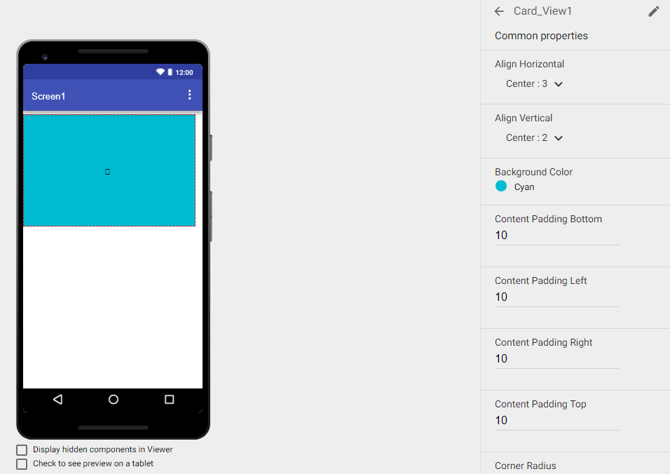 Card View Align Horizontal - Discuss - Kodular Community