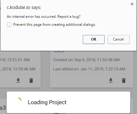 "Loading Project......" error on creator - Discuss - Kodular Community