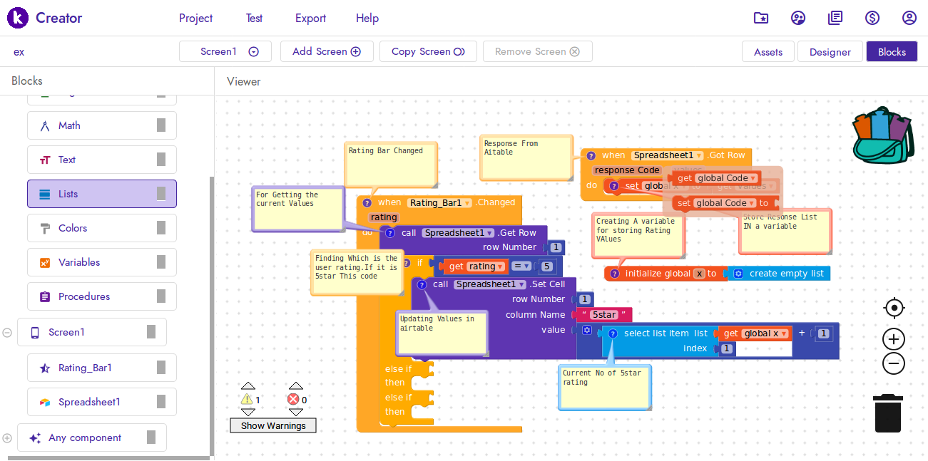 How to join rating bar with airtable - Discuss - Kodular Community
