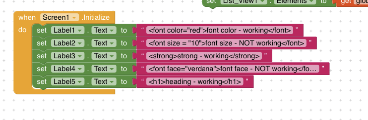  Font Size Tag Not Working In ListView Or Label Discuss Kodular 