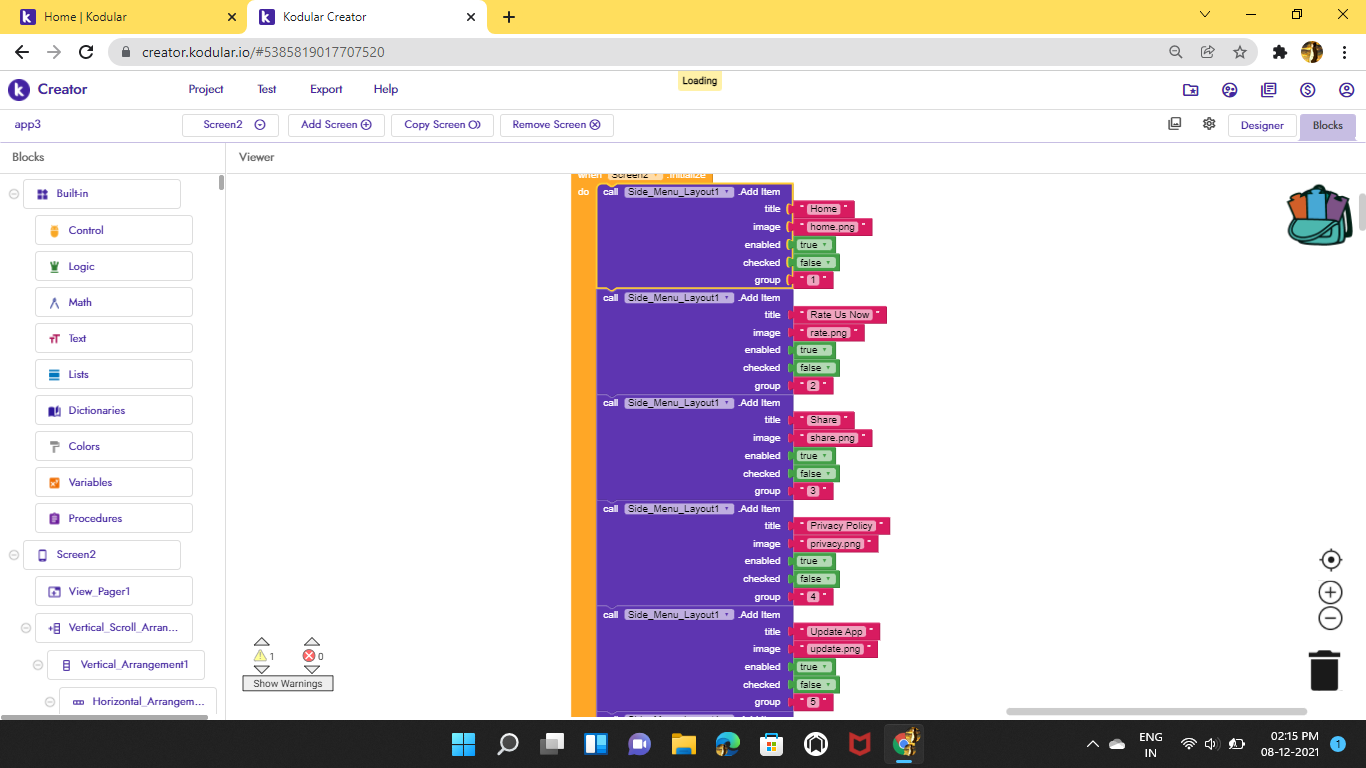 Switching screens problem - Discuss - Kodular Community
