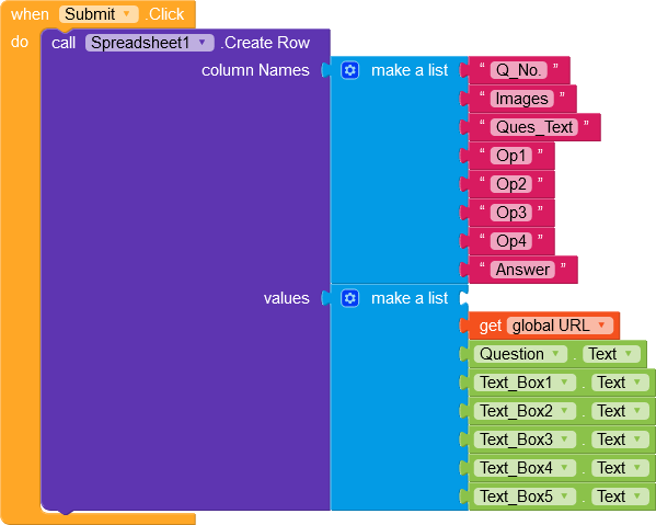 Create Row In Spreadsheet Discuss Kodular Community