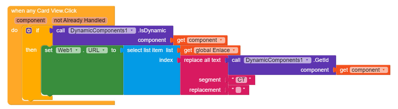 Click cardview dynamic component and list url SpreedSheets - Discuss ...