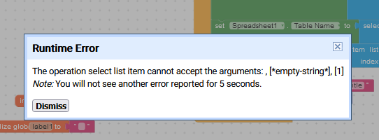 The operation select list item cannot accept the arguments: , [*empty-string*], [1] - Discuss ...
