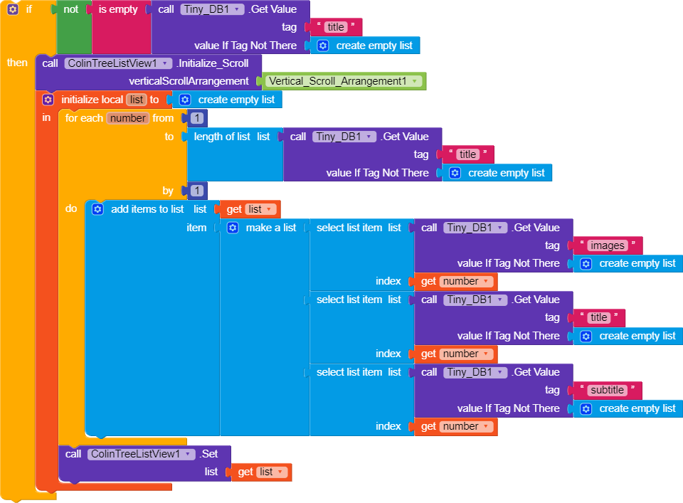 How to save value of colintree list element in tiny db - Discuss - Kodular Community