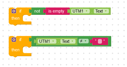 Difference "not equal to" vs "not is empty" - Discuss - Kodular Community