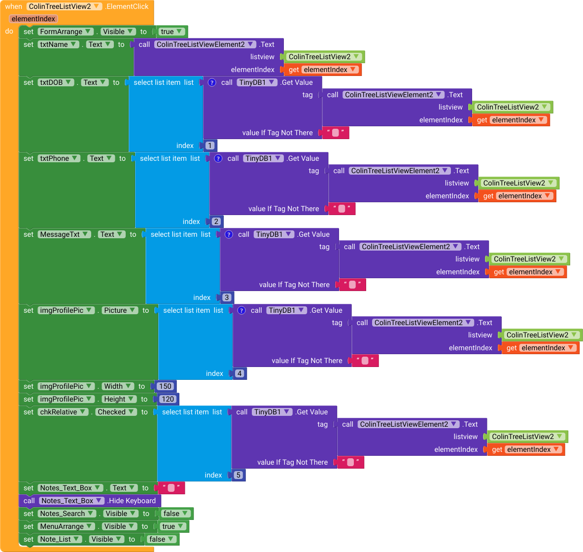 Click in middle list of colin tree list view no function - Discuss - Kodular Community