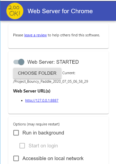 How to use local host to run javascript files which includes path to ...