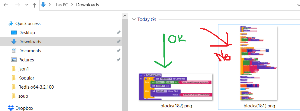 Png drop to import block not working - Discuss - Kodular Community