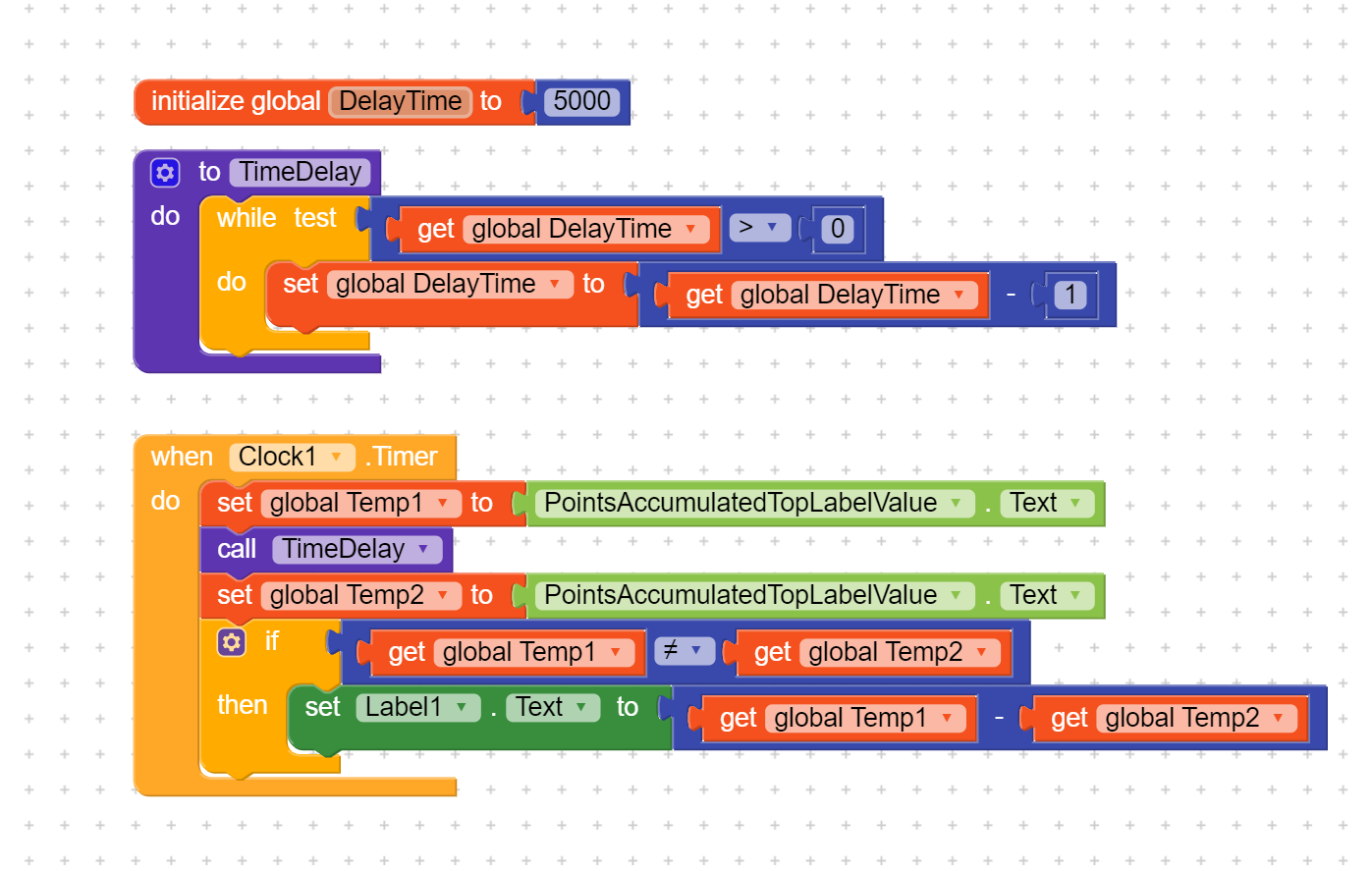 Need help delaying time between blocks - Discuss - Kodular Community