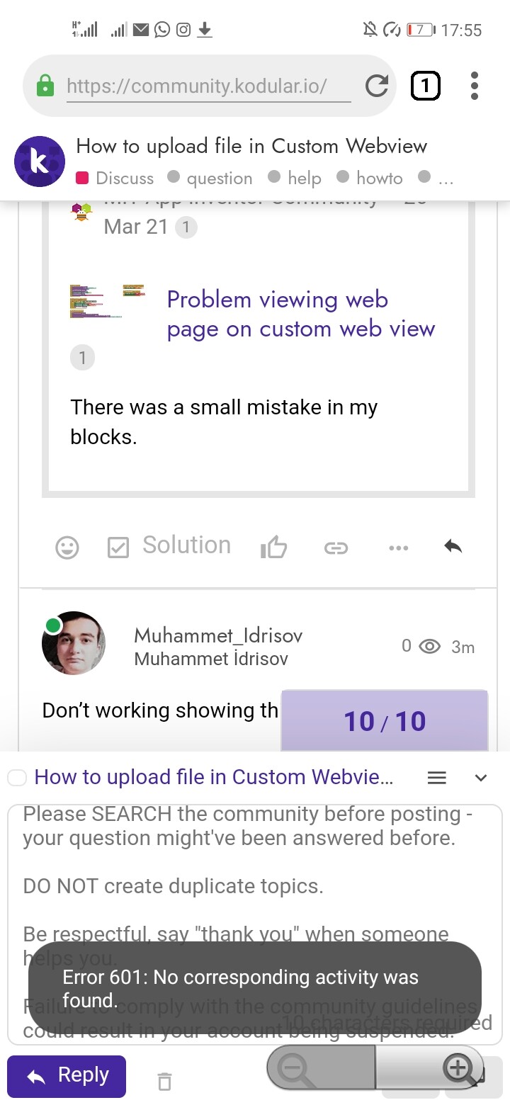 How to upload file in Custom Webview - Discuss - Kodular Community
