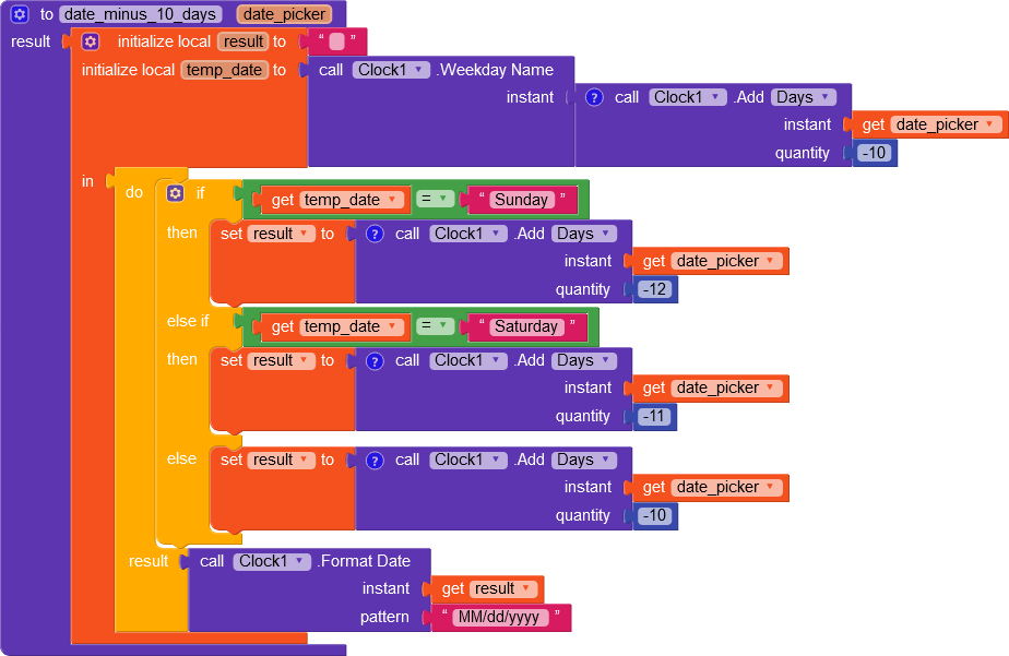 Calculate Dates Days Of Week Discuss Kodular Community