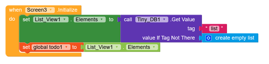 TinyDB, List View and error (The operation select list item cannot accept the arguments ...